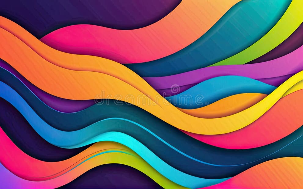 Rounded Corners Abstract Background. a Colorful Rounded Corners and ...