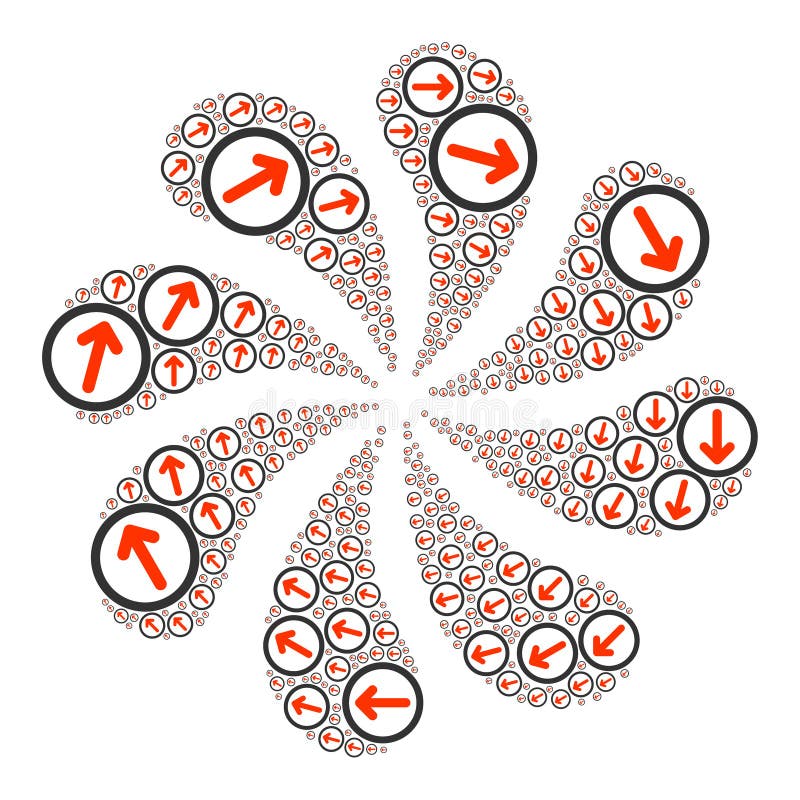 Rounded CW Arrow Icon Swirl Motion Stock Vector - Illustration of icon ...