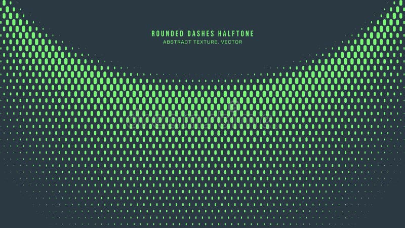 Rounded Dashes Halftone Pattern Vector Border Vibrant Turquoise ...