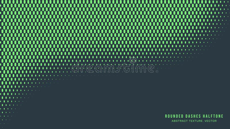 Rounded Dashes Halftone Pattern Smooth Wavy Shape Vector Bight Green ...