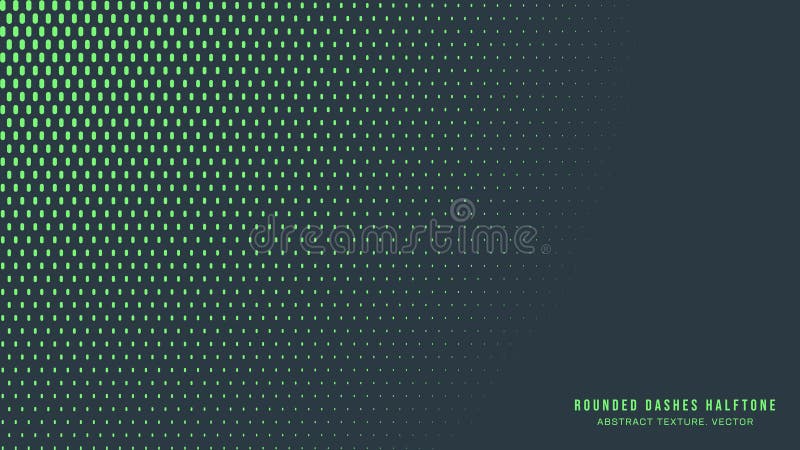 Rounded Dashes Halftone Pattern Vector Round Border Turquoise Abstract ...