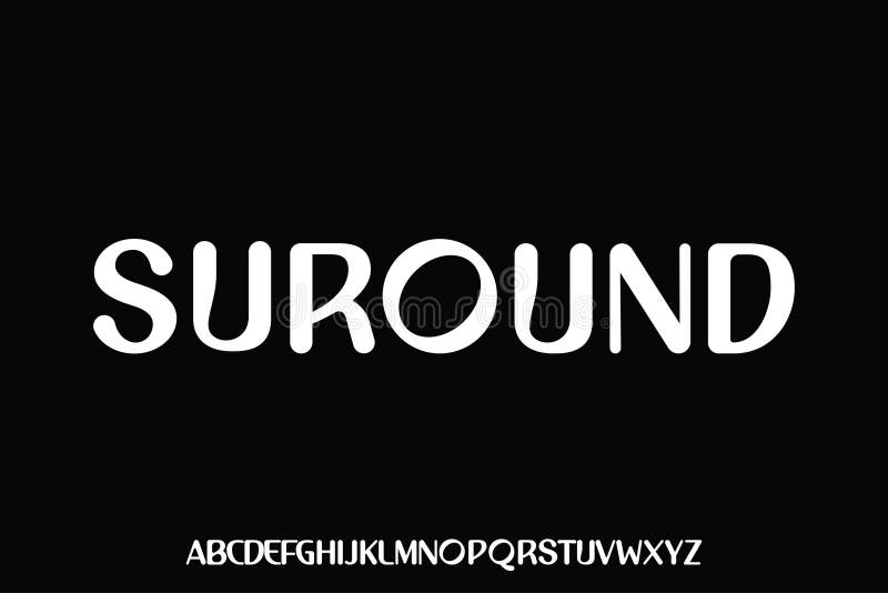 Rounded Display Alphabet Font Vector Stock Vector - Illustration of ...