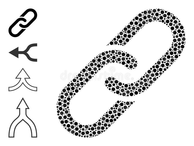 Dotted Chain Mosaic of Circles with Other Icons Stock Vector ...