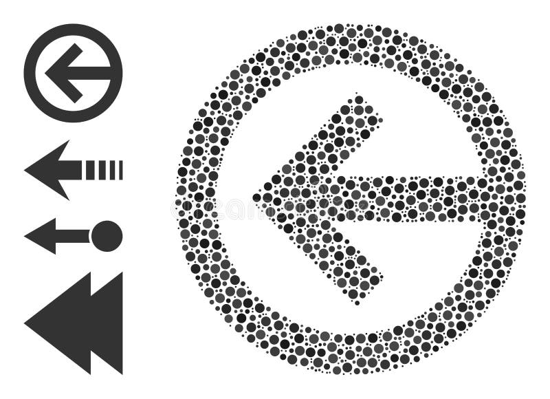 Dotted Direction Left Composition of Round Dots and Similar Icons Stock ...