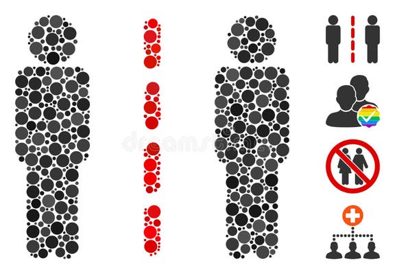 Rounded Dot Social Isolation Icon Mosaic Stock Illustration ...