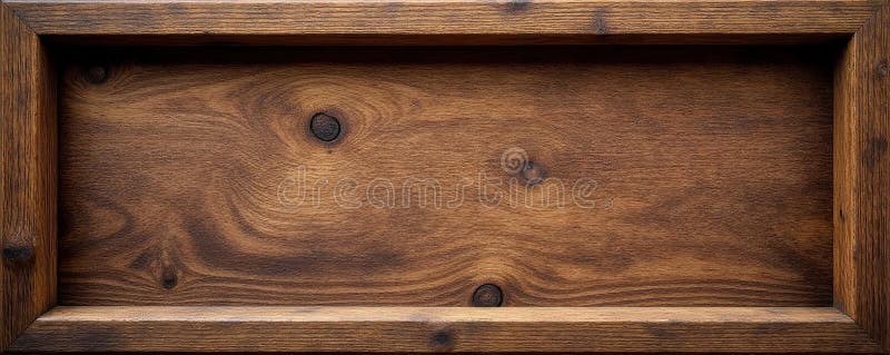 Rounded Edges, Wood Grain Horizontal Frame, Rustic Charm, Simple, Brown ...