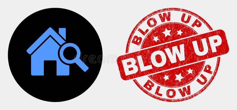 Vector Explore Realty Icon and Distress Blow Up Seal Stock Vector ...