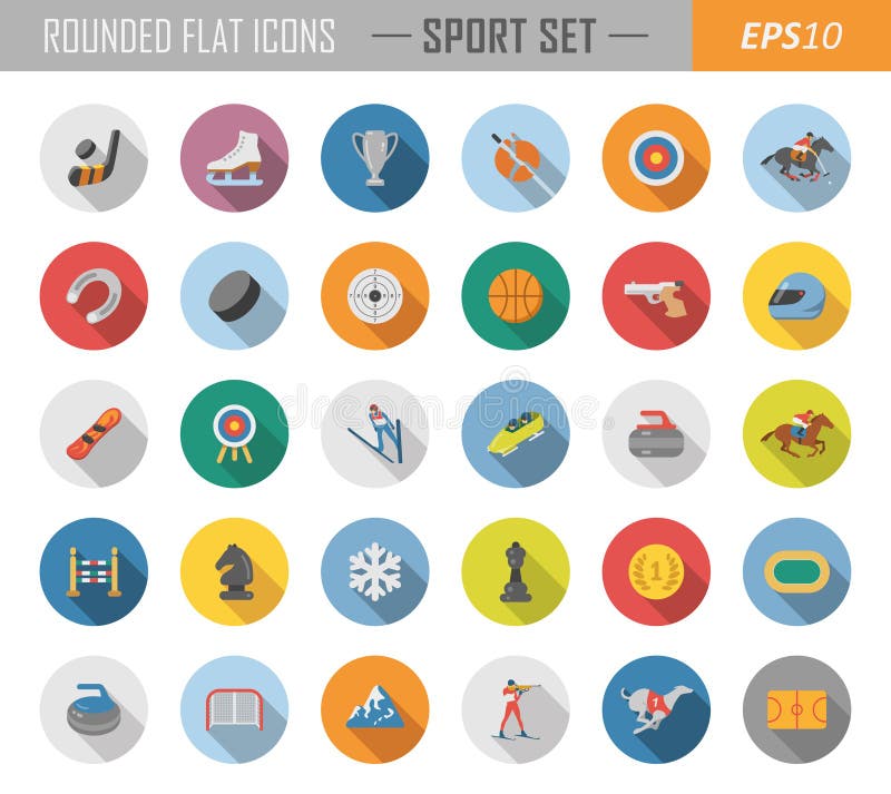 Sport icons stock vector. Illustration of equipment, puck - 9228504