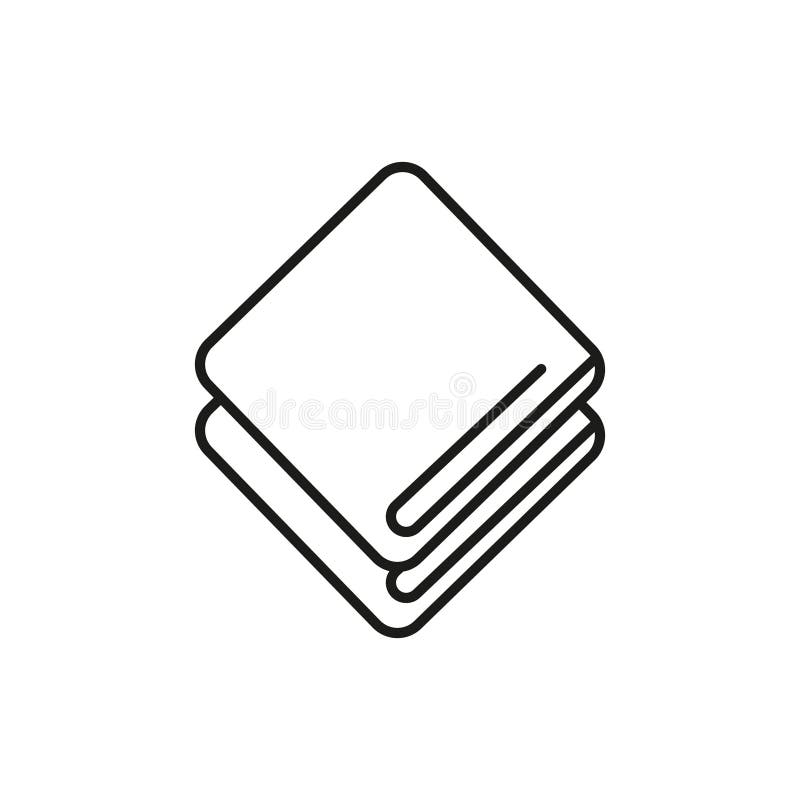 Rounded the Folded Bath Towels Icon Flat Line Symbol Set Stock ...