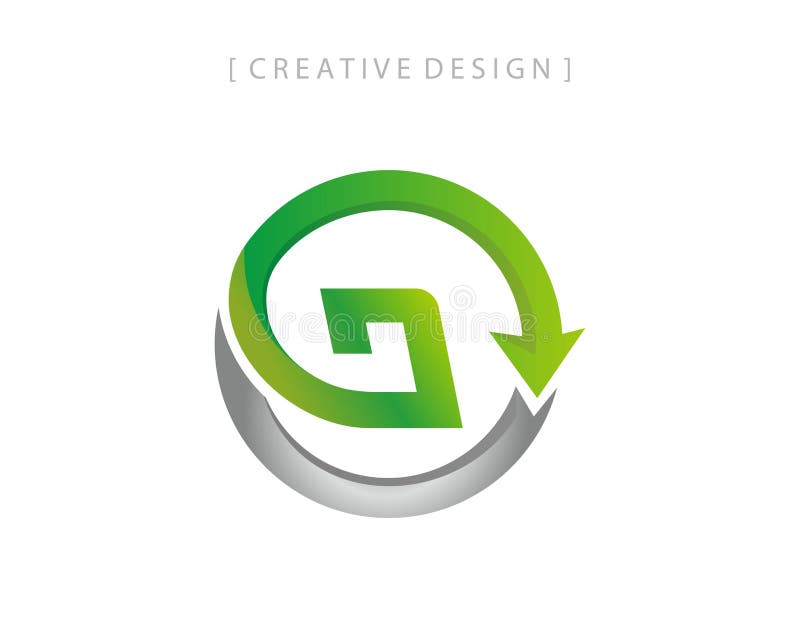 Rounded G Logo. Abstract Circle G Letter Eco Nature Logo Template ...