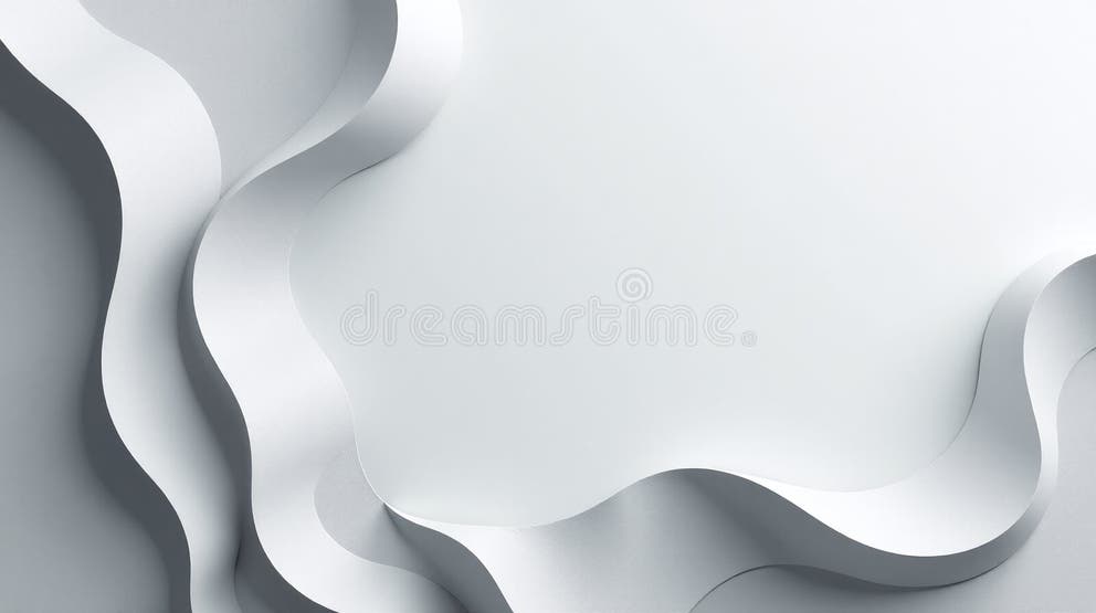 Rounded Gray Curves Create an Abstract, Flowing Design Stock ...