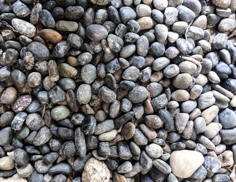 Rounded Gray Rock Ground for Texture Background. Stock Image - Image of ...