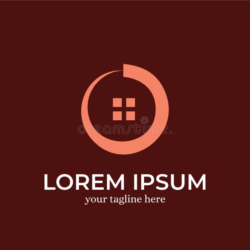 Rounded Home Logo Design Template Inspiration - Vector Stock Vector ...