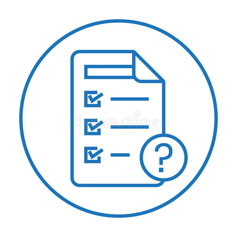 Rounded the Hypothesis or Basic Assumption Line Art Icon for Apps or ...