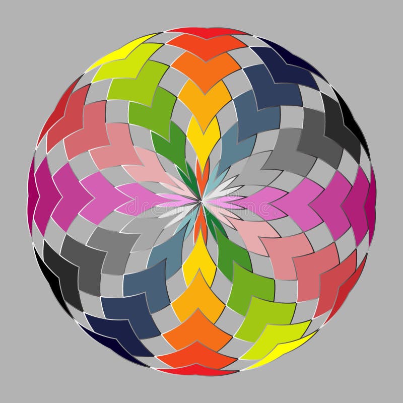 Rounded Illustration Pattern in Colorful Imeage Stock Illustration ...