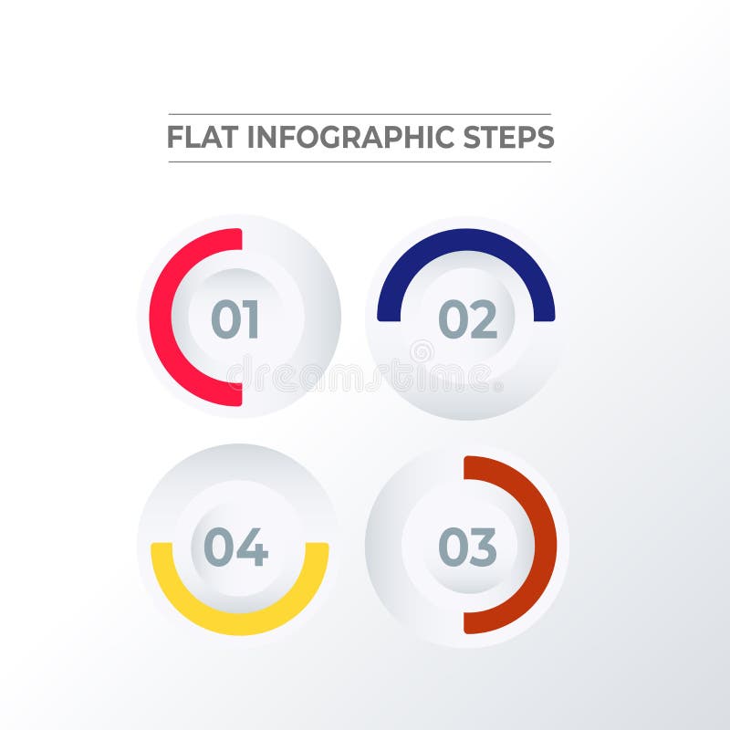 Rounded Infographic Template Design. Business Concept Infograph with 4 ...
