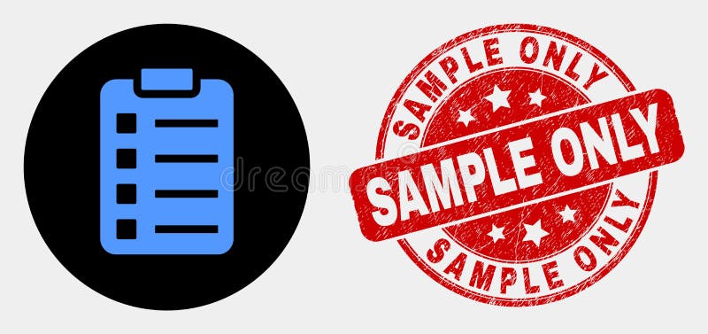 Vector Items Pad Icon and Grunge Sample only Seal Stock Vector ...