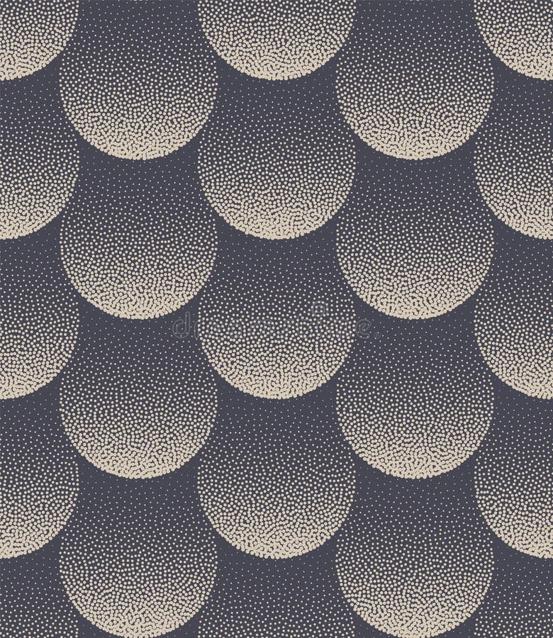 Rounded Layered Scallop Structure Seamless Pattern Abstract Vector ...