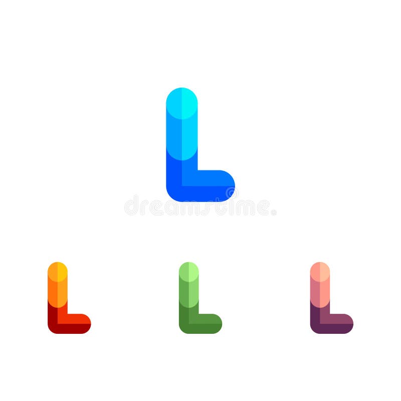 Rounded Letter Logo P Symbol Icon Stock Vector Illustration Of