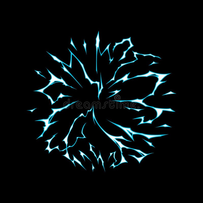 Rounded Lightning Burst Cartoon Effect Stock Vector - Illustration of ...