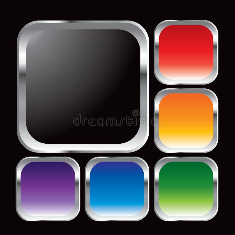 Rounded Metal Frames with Multiple Colors Stock Vector - Illustration ...