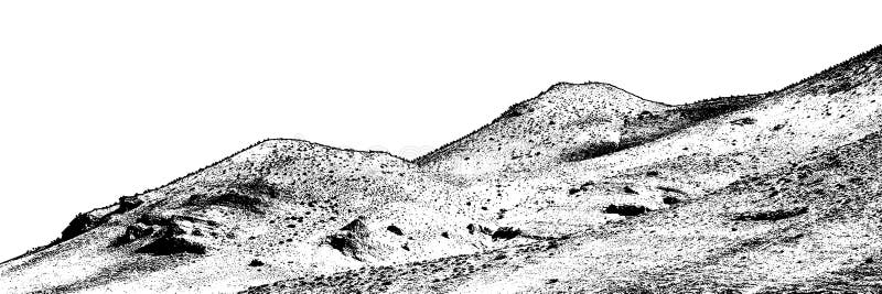Rounded Mountain Panoramic Graphic Isolated Landscape Stock ...