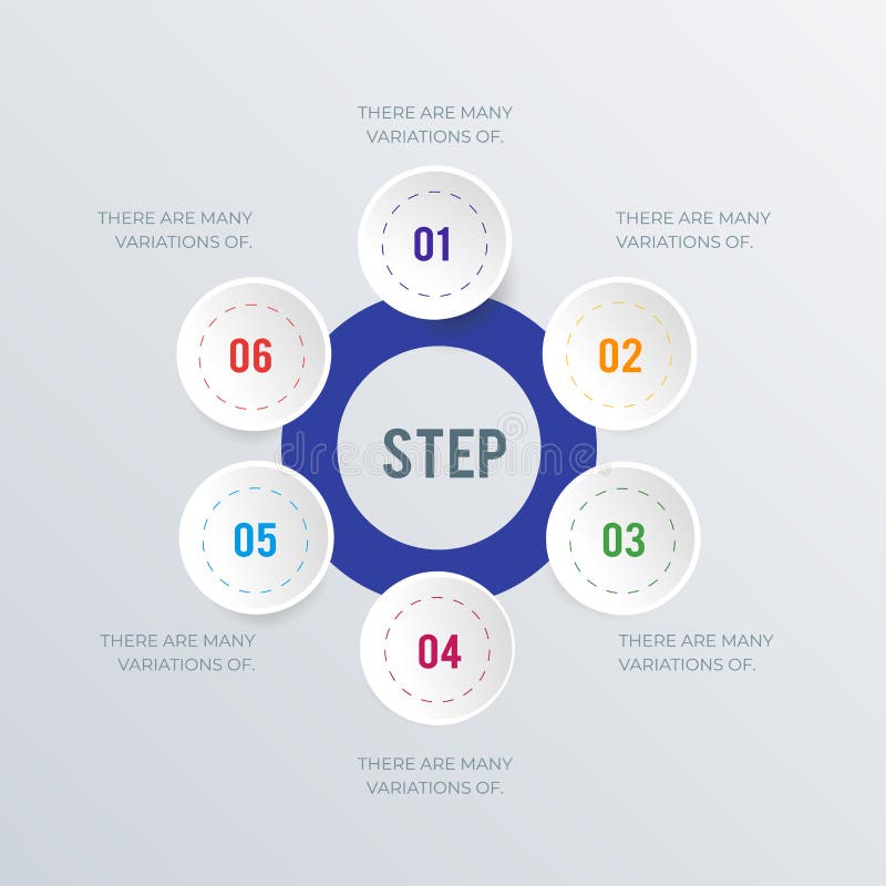 Rounded Numbers Infographics Template Design. Business Concept ...