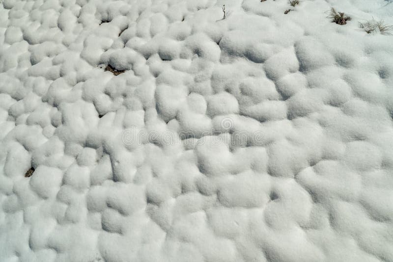 Rounded Pattern in the Snow of the Ground Stock Photo - Image of ...