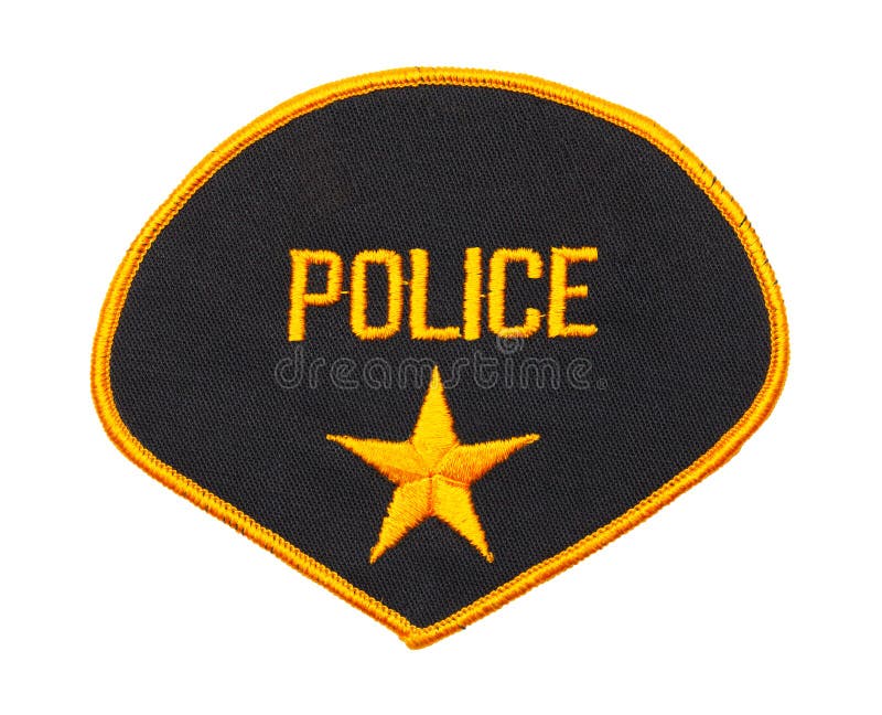 Rounded Police Patch stock image. Image of yellow, uniform - 122930613