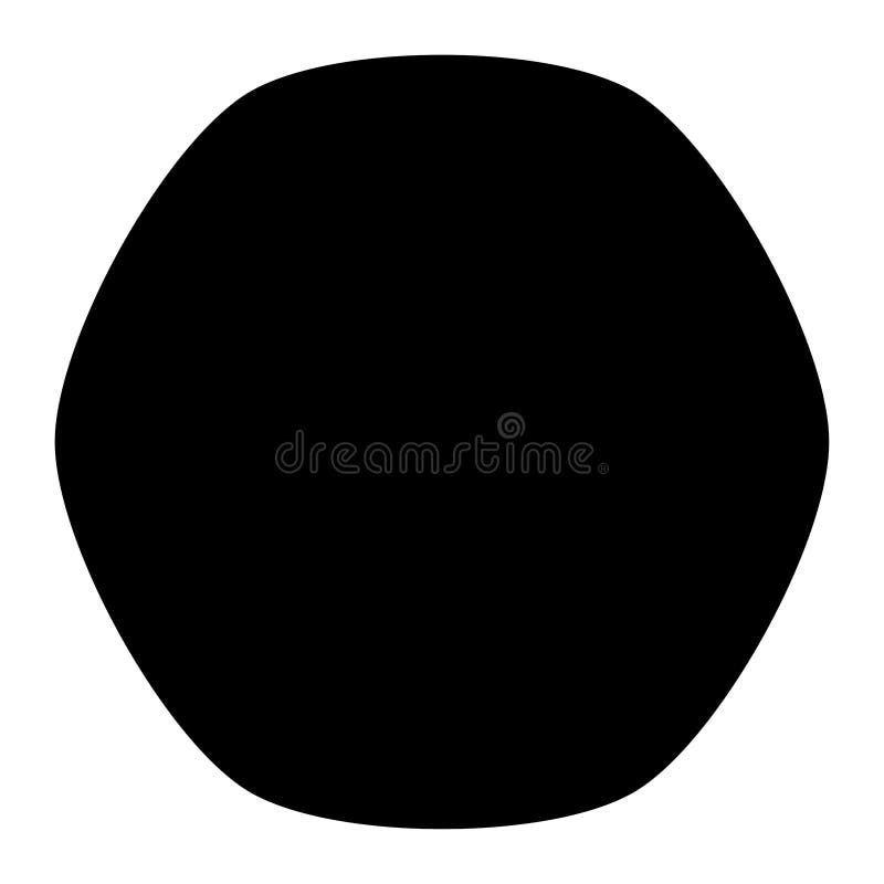 Rounded Polygon Shape in Black. Smooth, Soft Spot Design Element Stock ...