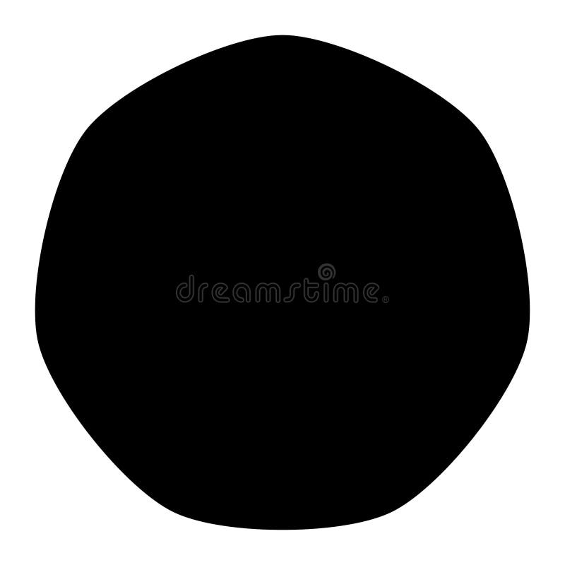 Rounded Polygon Shape in Black. Smooth, Soft Spot Design Element Stock ...