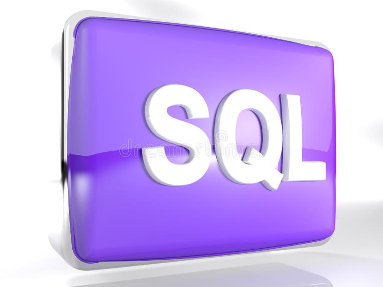 Box Icon Purple SQL - 3D Rendering Stock Illustration - Illustration of ...