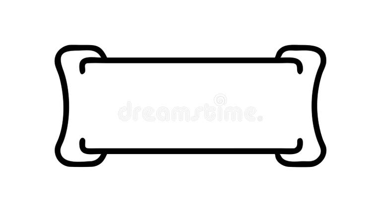 Rounded Rectangle Banner Icon, Used for Labels or Text Boxes, Vector ...