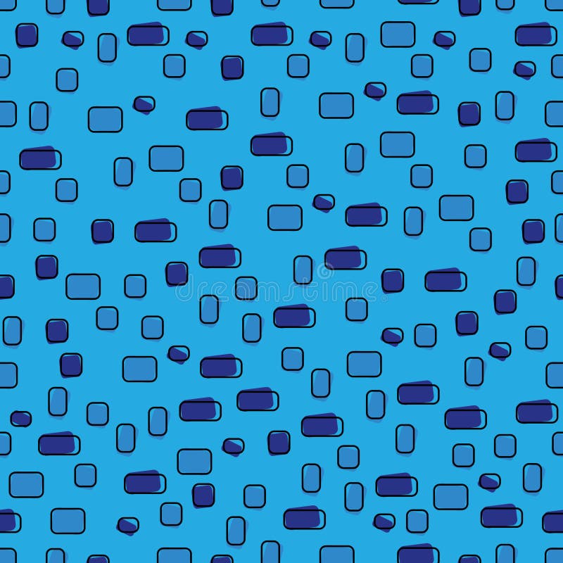 Rounded Rectangle Blue Seamless Pattern Eps10 Stock Vector ...