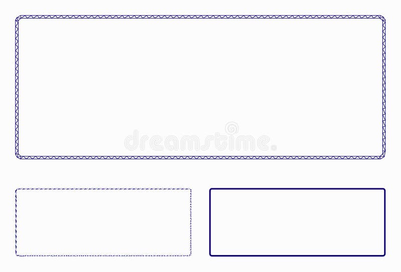 Rounded Rectangle Frame Vector Mesh Carcass Model and Triangle Mosaic ...