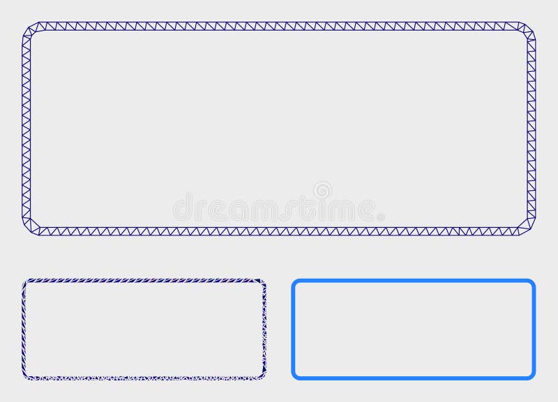 Rounded Rectangle Frame Vector Mesh Network Model and Triangle Mosaic ... Rounded Rectangle Frame Vector Mesh Network Model and Triangle Mosaic ...