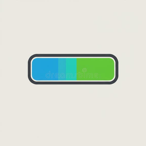 Rounded Rectangle with a Gradient Bar, Transitioning from Blue on the ...