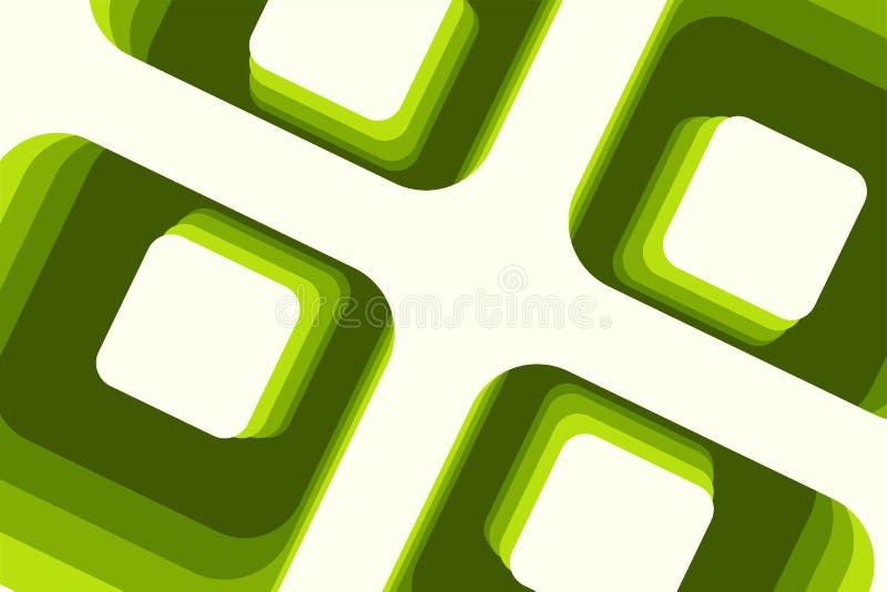 Rounded Rectangle with Green Shades of Layers Stock Vector ...