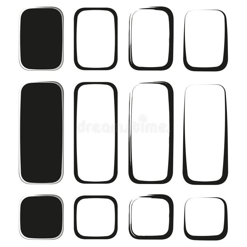 Empty Rounded Square Vector Stock Illustrations – 4,035 Empty Rounded ...