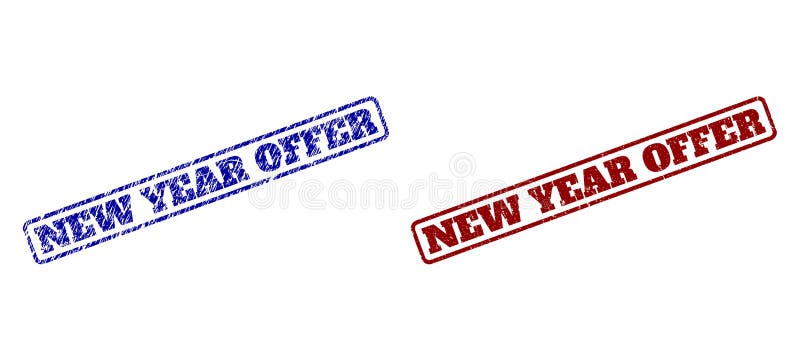NEW YEAR OFFER Blue and Red Rounded Rectangle Seals with Rubber Styles ...