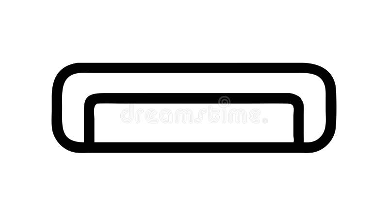 Rounded Rectangle Outline Vector Icon, Vector Design Generative AI Stock Vector - Illustration ...