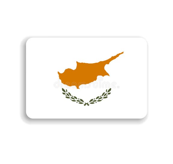 Rounded Rectangle Vector Flag of Cyprus Stock Vector - Illustration of ...