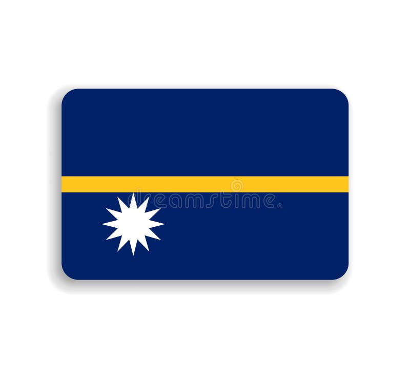 Rounded Rectangle Vector Flag of Nauru Stock Vector - Illustration of ...