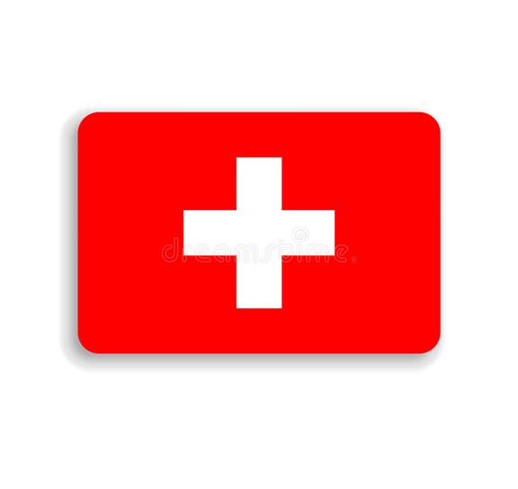 Rounded Rectangle Vector Flag of Switzerland Stock Vector ...