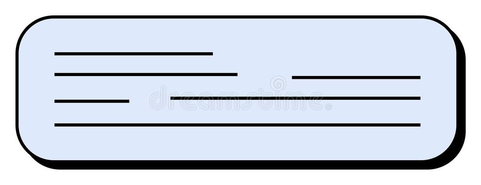 Rounded Rectangular Text Box with Blue Background and Black Outline in ...