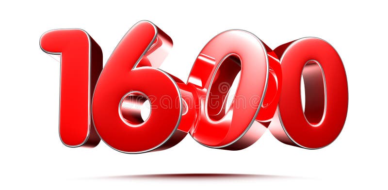 Numbers 1600. stock illustration. Illustration of earnings - 224075553