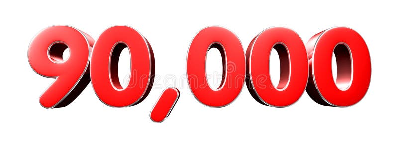 Number 90000 3d. stock illustration. Illustration of marketing - 168440860