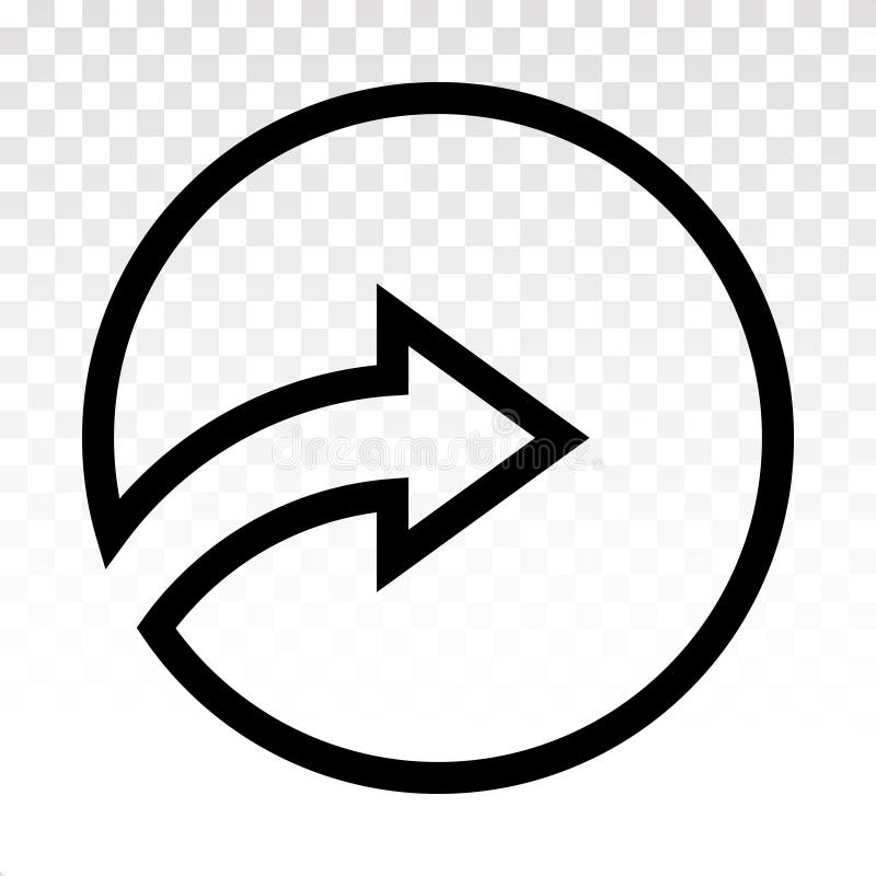 Rounded Right Arrow or Next Buttons - Line Art Icons for Apps and ...
