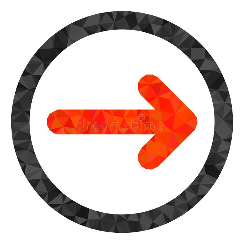 Rounded Right Arrow Triangle Filled Icon Stock Vector - Illustration of ...
