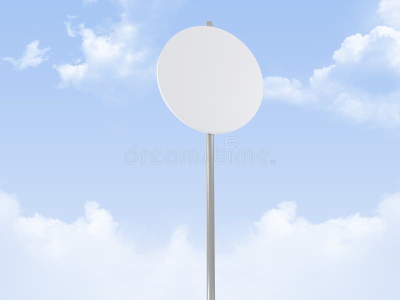 Rounded Road Sign stock illustration. Illustration of announcement ...